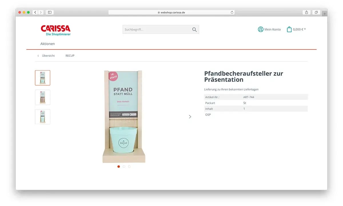 Case Study B2B-Onlineshop mit Shopware 5 Enterprise für CARISSA | basecom